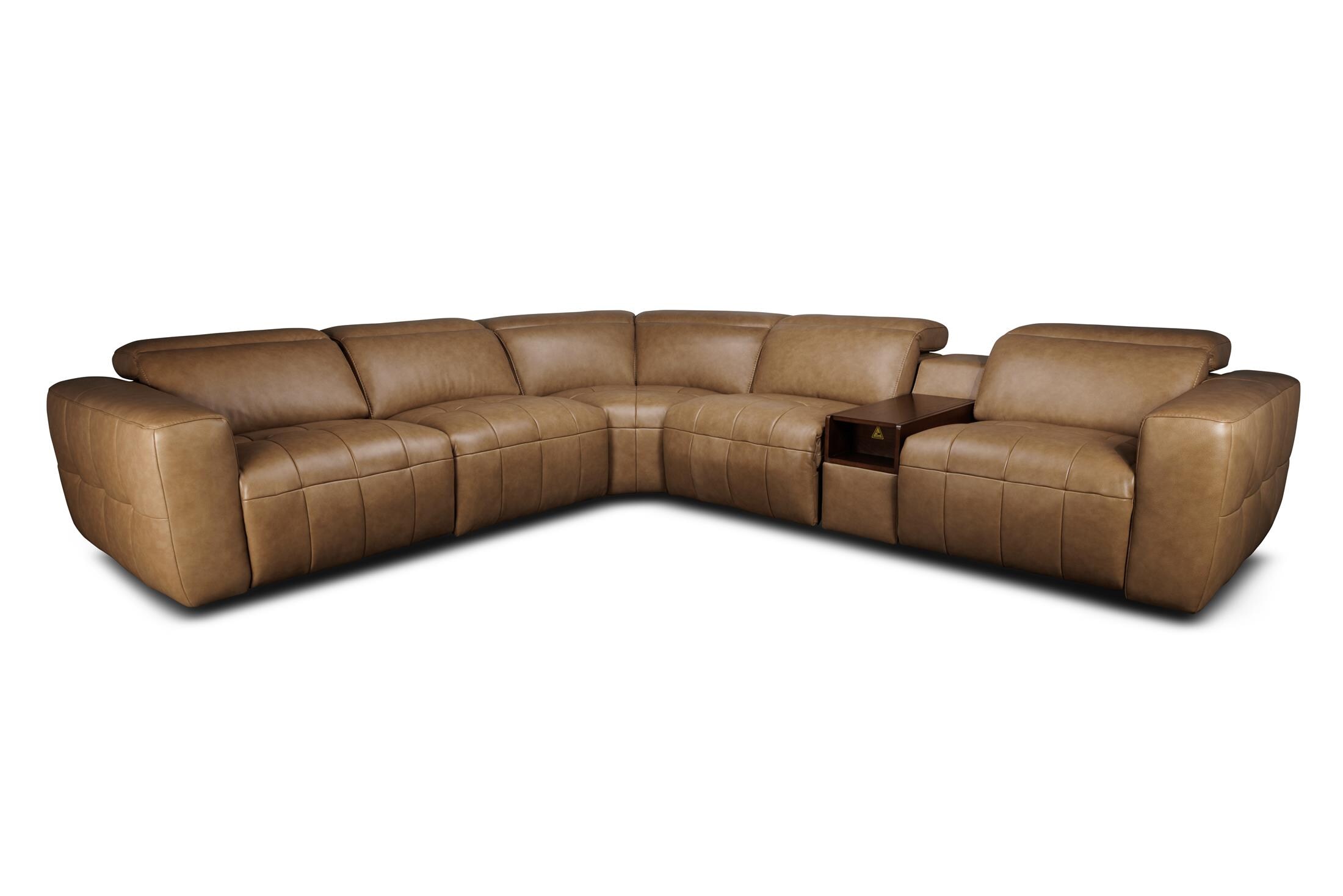 CHELSEY 6-PC LEATHER POWER SECTIONAL | Morris