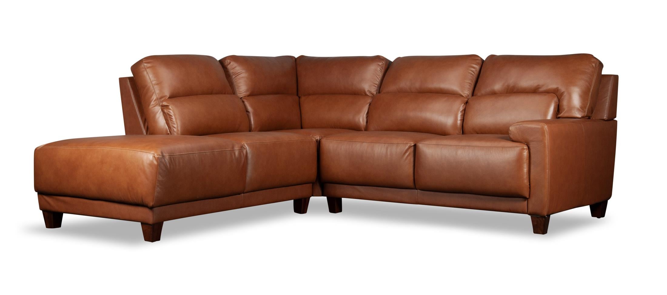 DRAPER 3-PIECE LEATHER SOFA CHAISE BY LA-Z-BOY | Morris