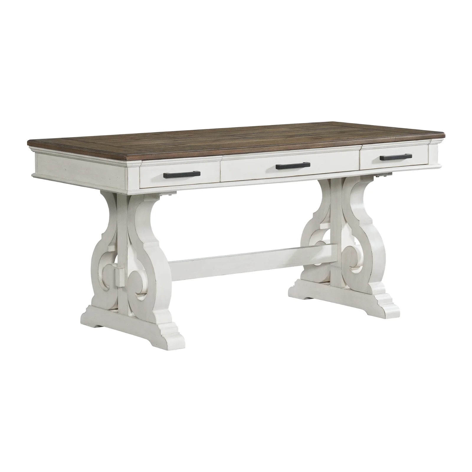 Rustic white wood desk store