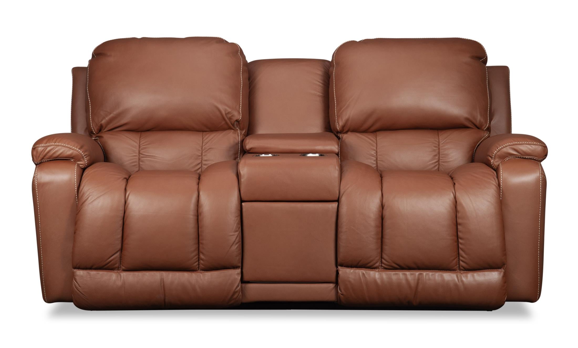 GREYSON LEATHER POWER RECLINING LOVESEAT BY LA-Z-BOY | Morris