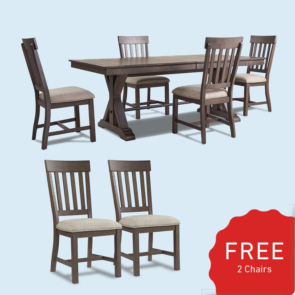 MICHAEL 5-PC DINING SET WITH 2 FREEBIE CHAIRS! | Morris