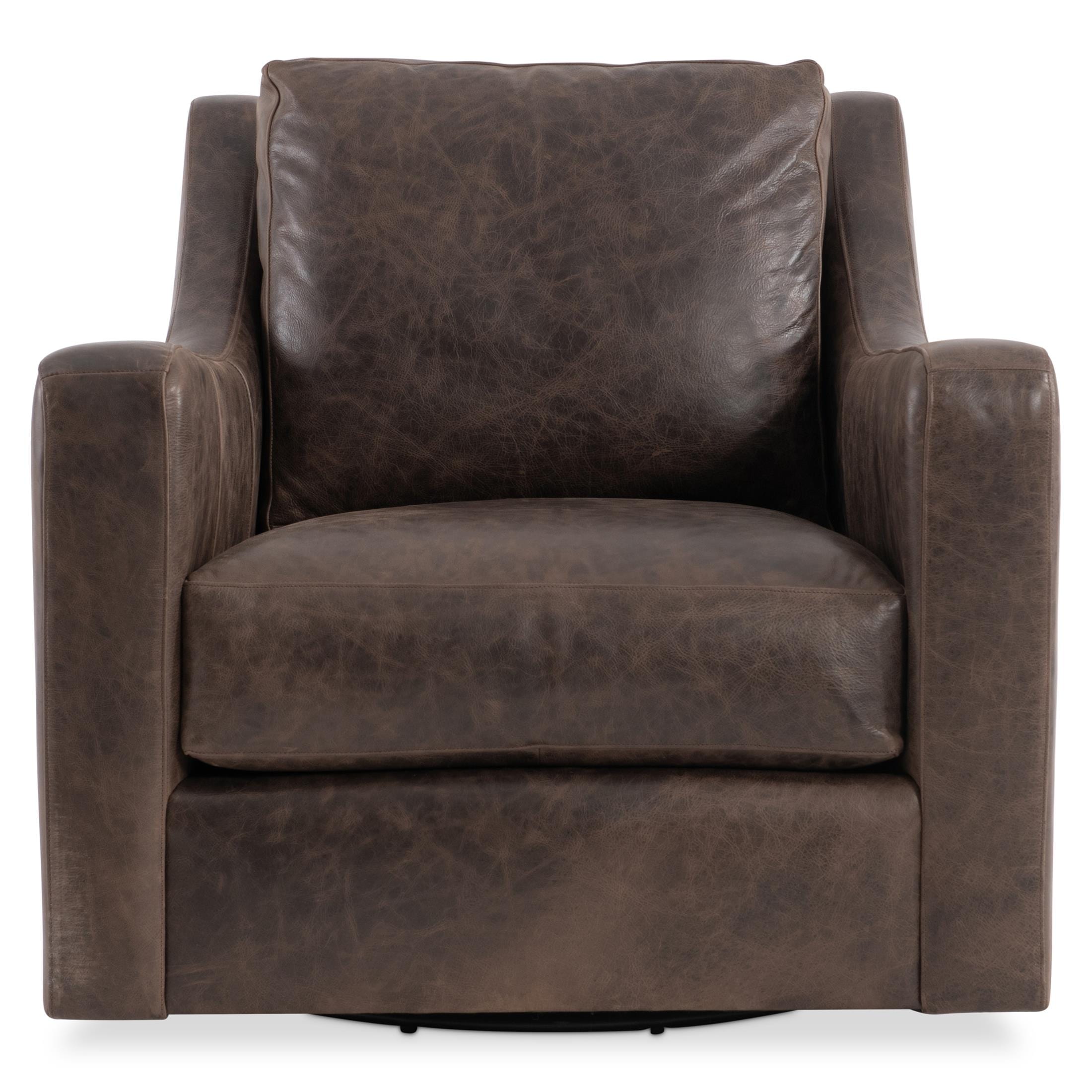 VENTURA LEATHER SWIVEL CHAIR BY BERNHARDT | Morris
